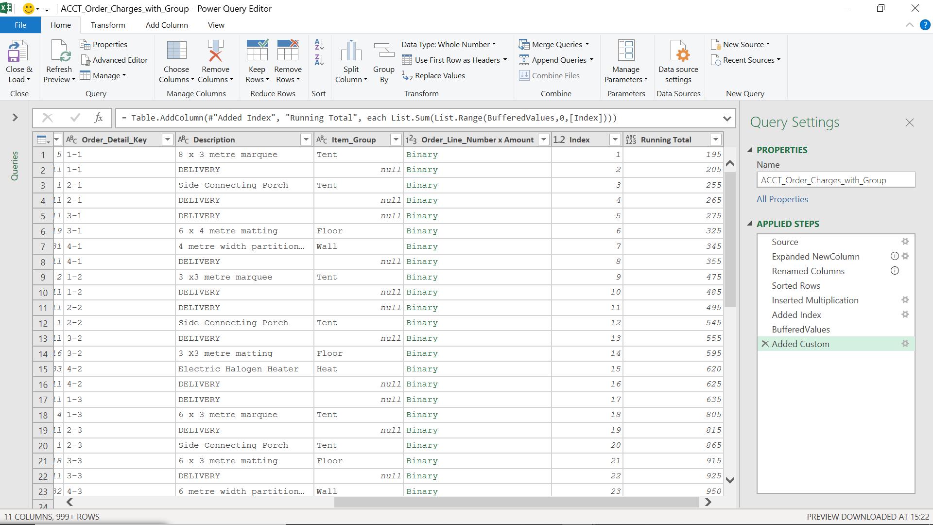 Power Query: All Over Running Totals Power Query: All Over Running Totals
