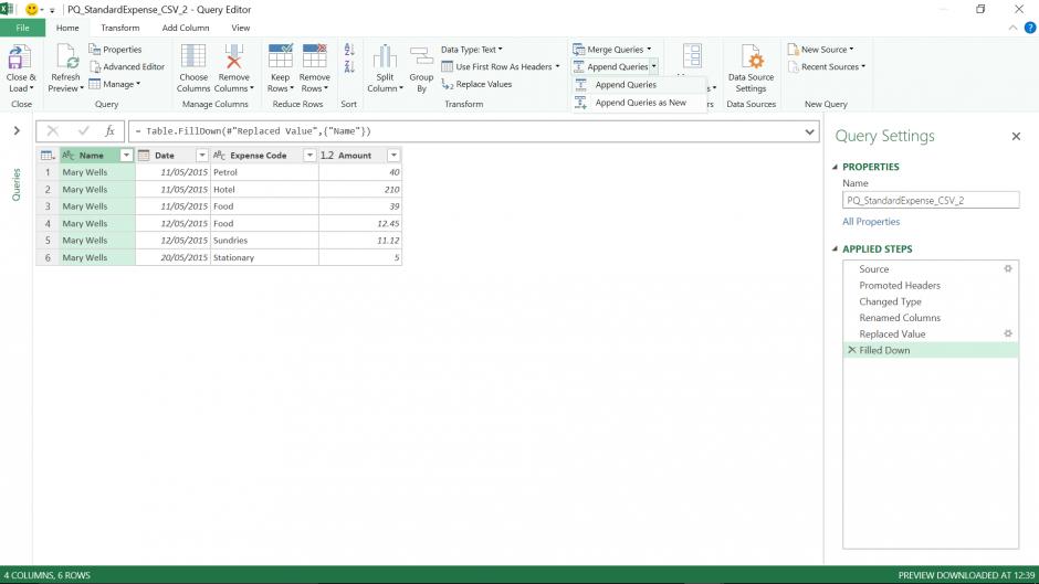Power Query Appending Files